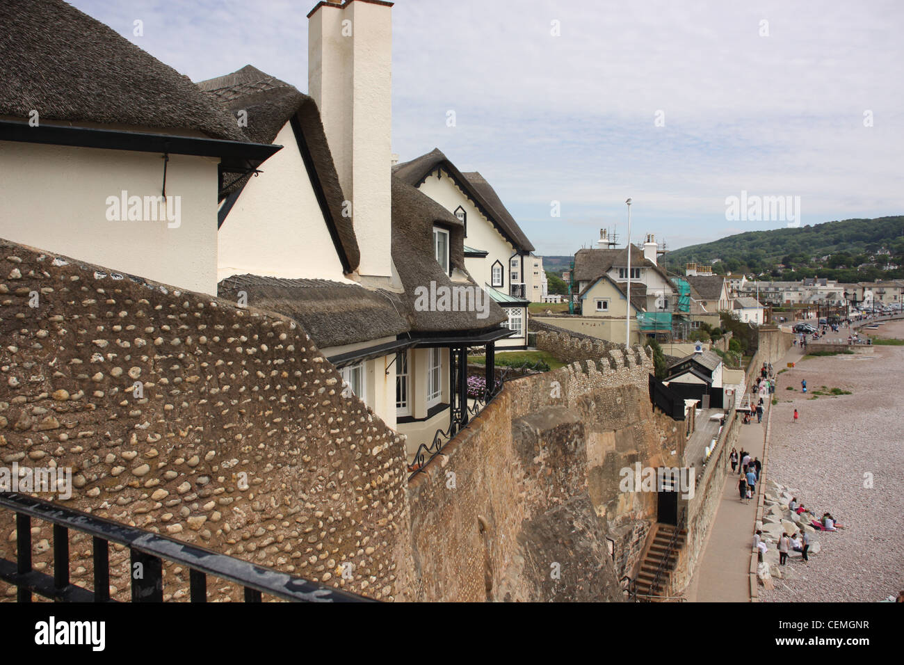 Seaton beach,seaton seafront,red cliffs,south devon,devon,south west ...