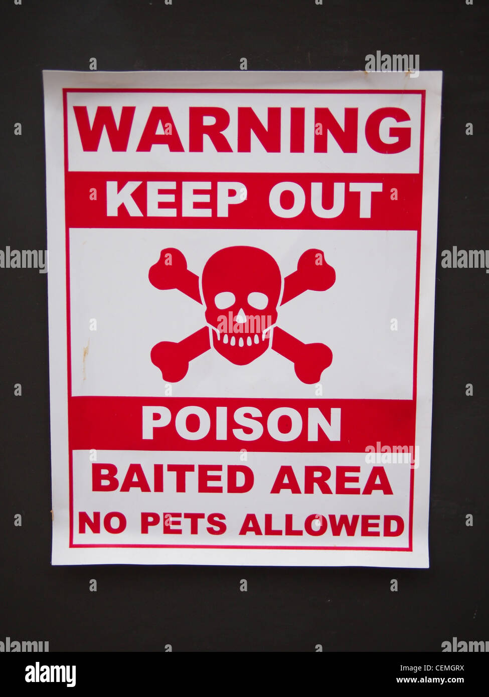 Poison warning sign hi-res stock photography and images - Alamy