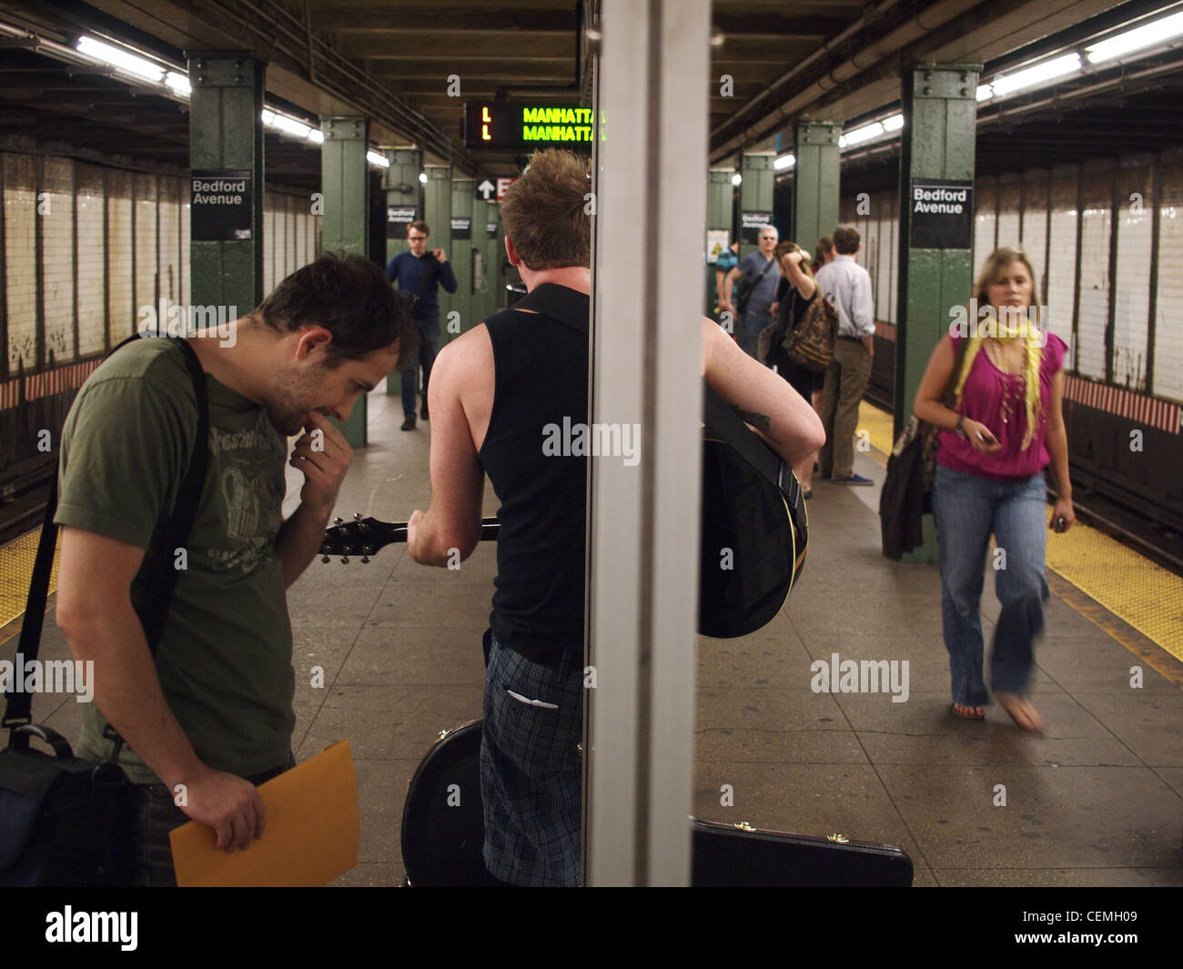 Musician performing in New York City subway Stock Photo - Alamy