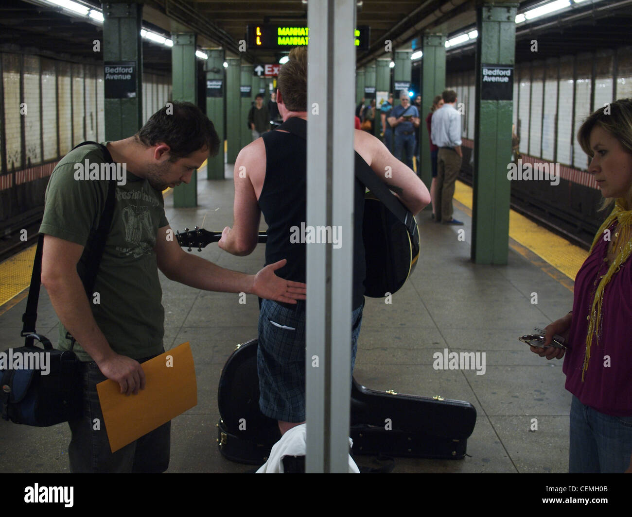Musician performing in New York City subway Stock Photo - Alamy