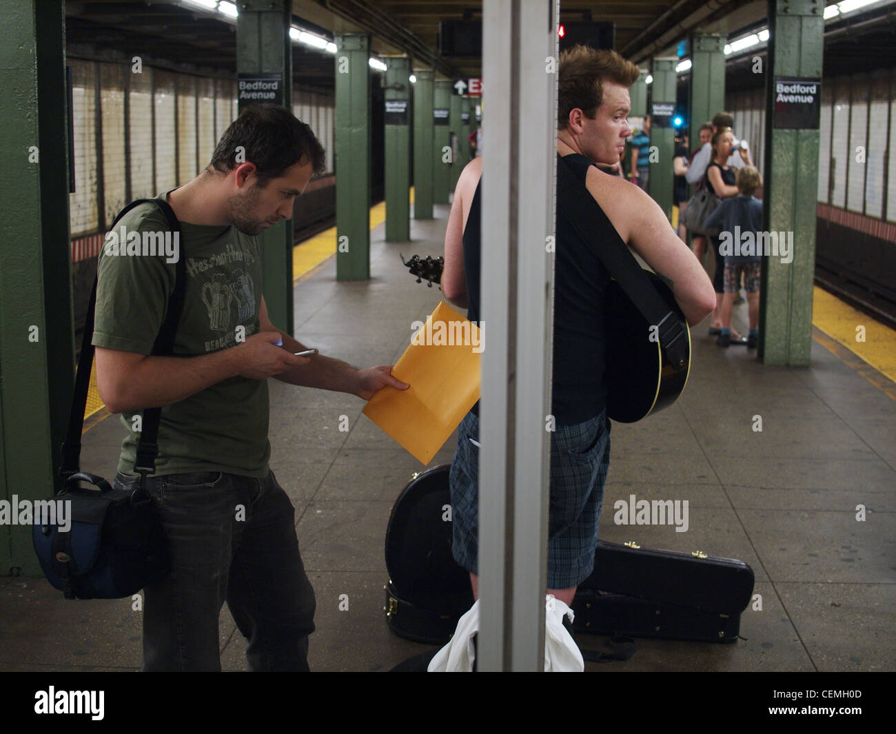 Musician performing in New York City subway Stock Photo - Alamy