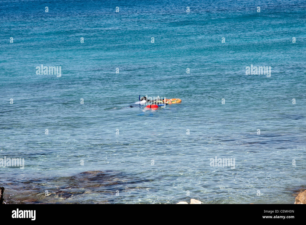 Two Scuba divers floating in the sea Stock Photo - Alamy
