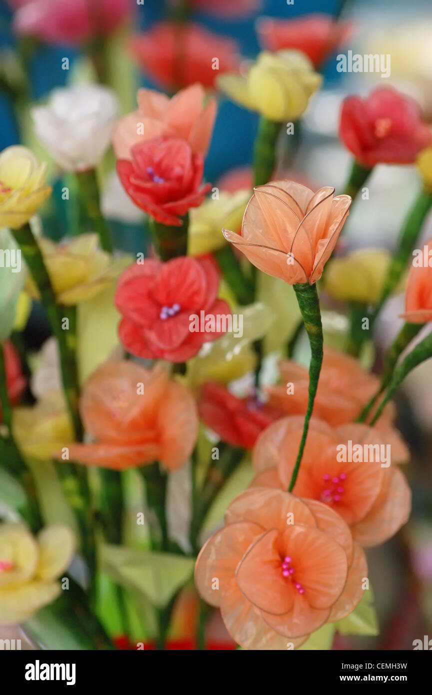 flower that made by garbage Stock Photo - Alamy