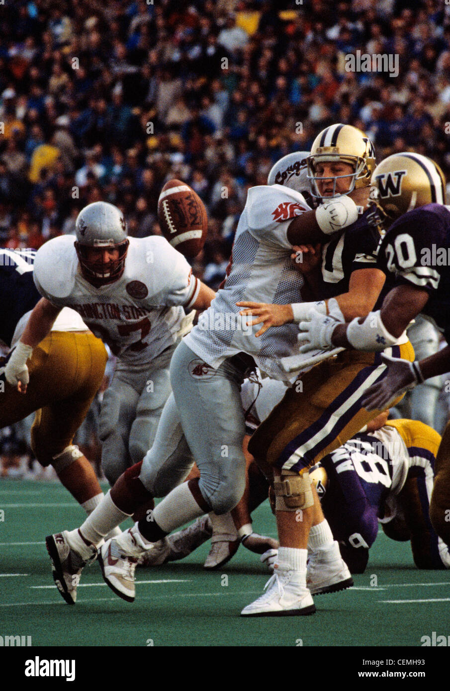 Retro image of a Husky football game Stock Photo - Alamy