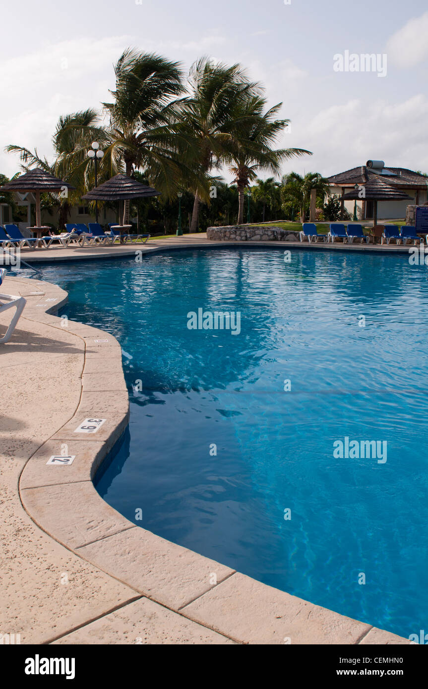 gorgeous swimming pool on a tropical resort (caribbean vacations Stock ...