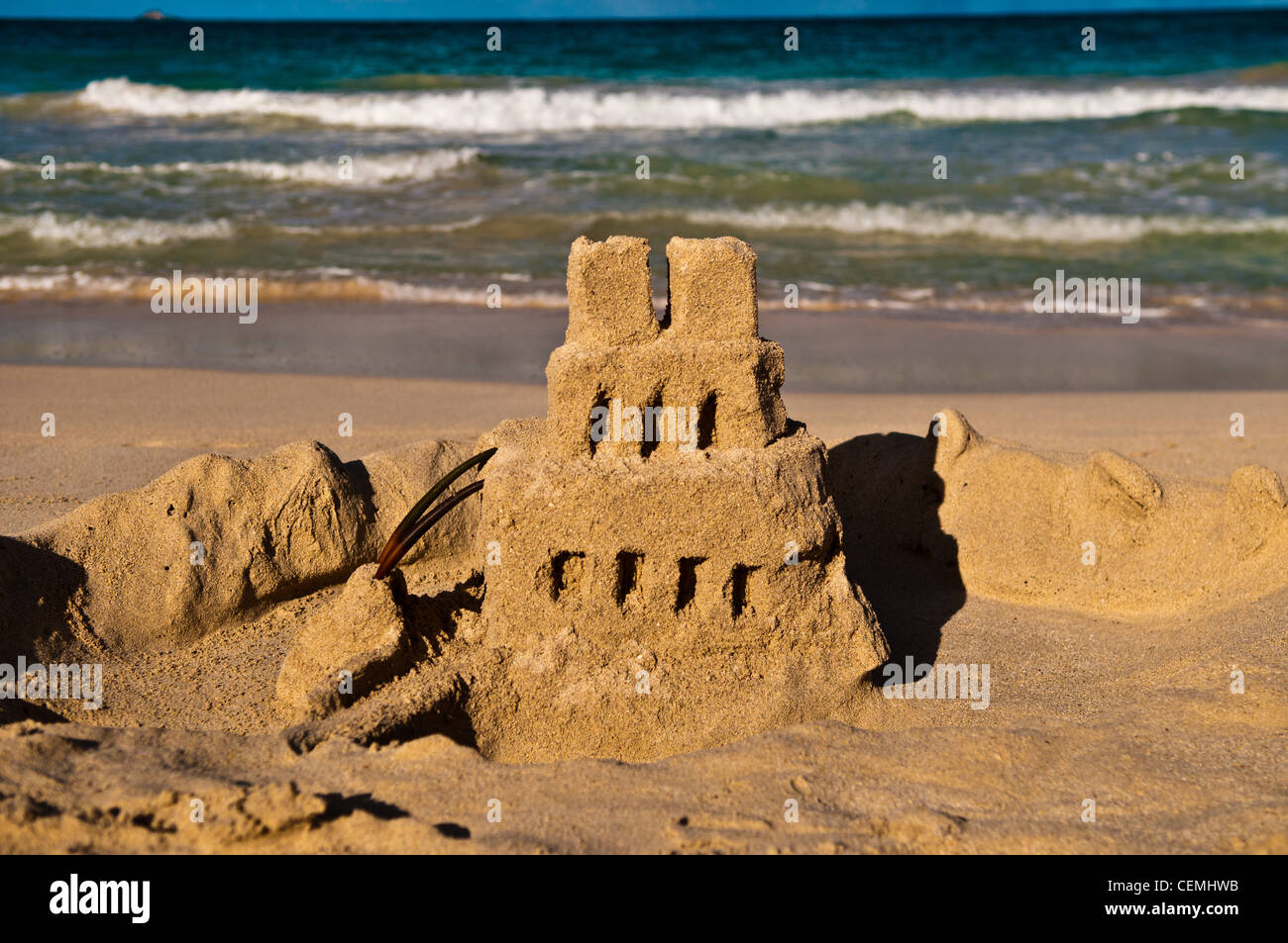 Sand Castle on Kailua Beach, Oahu, Hawaii Stock Photo - Alamy