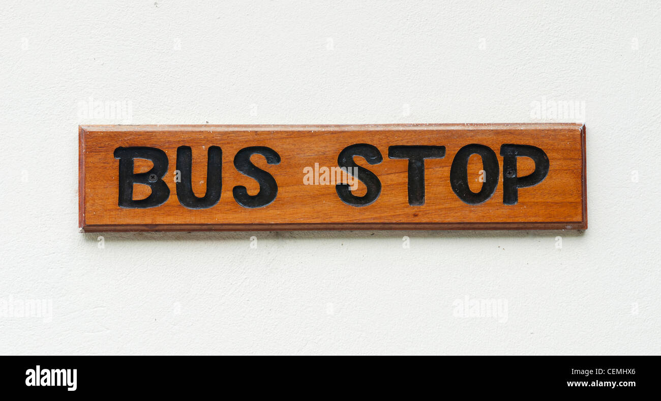 Vintage bus stop sign hi-res stock photography and images - Alamy