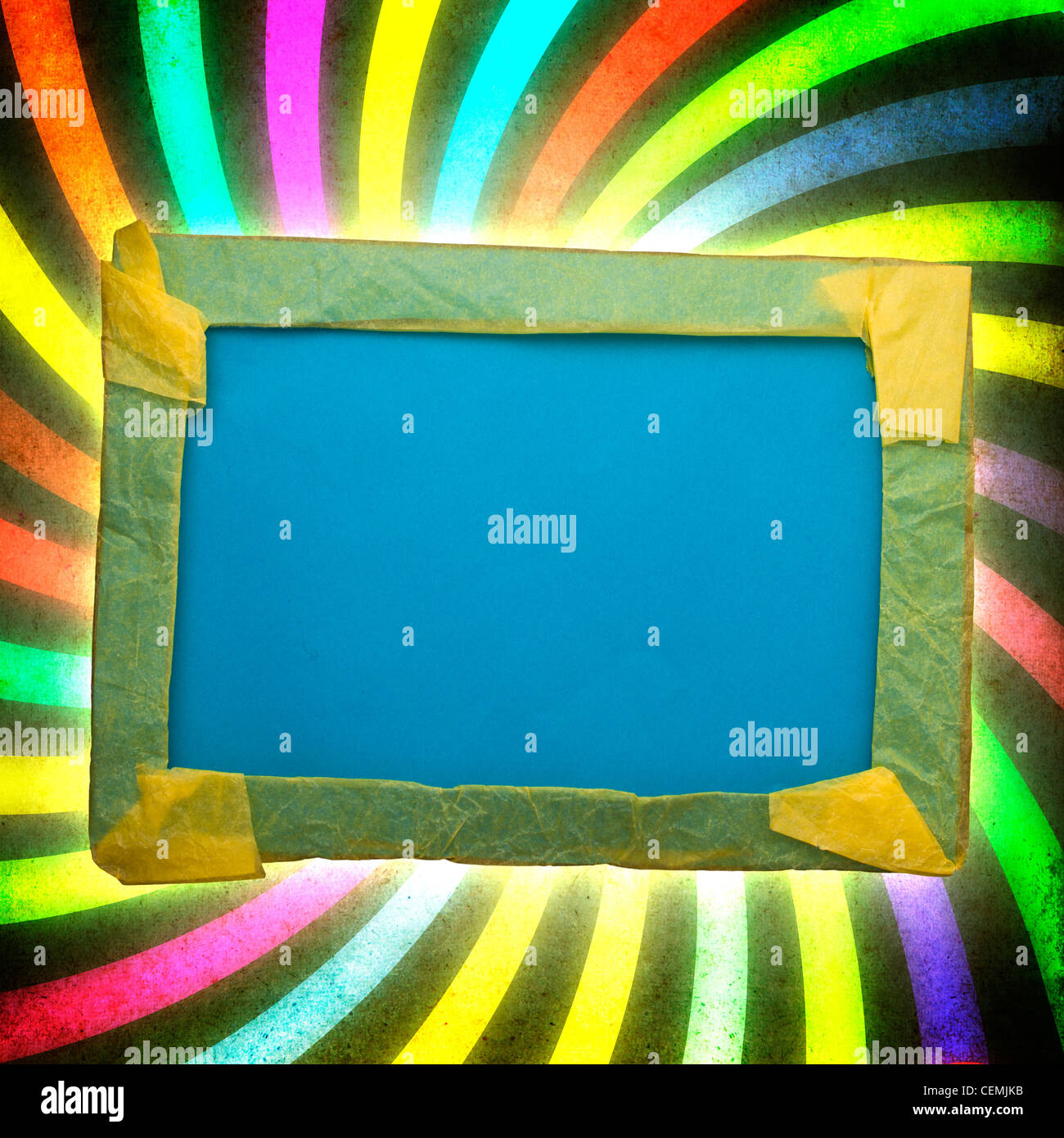 Paper made frame and 80s style background Stock Photo - Alamy