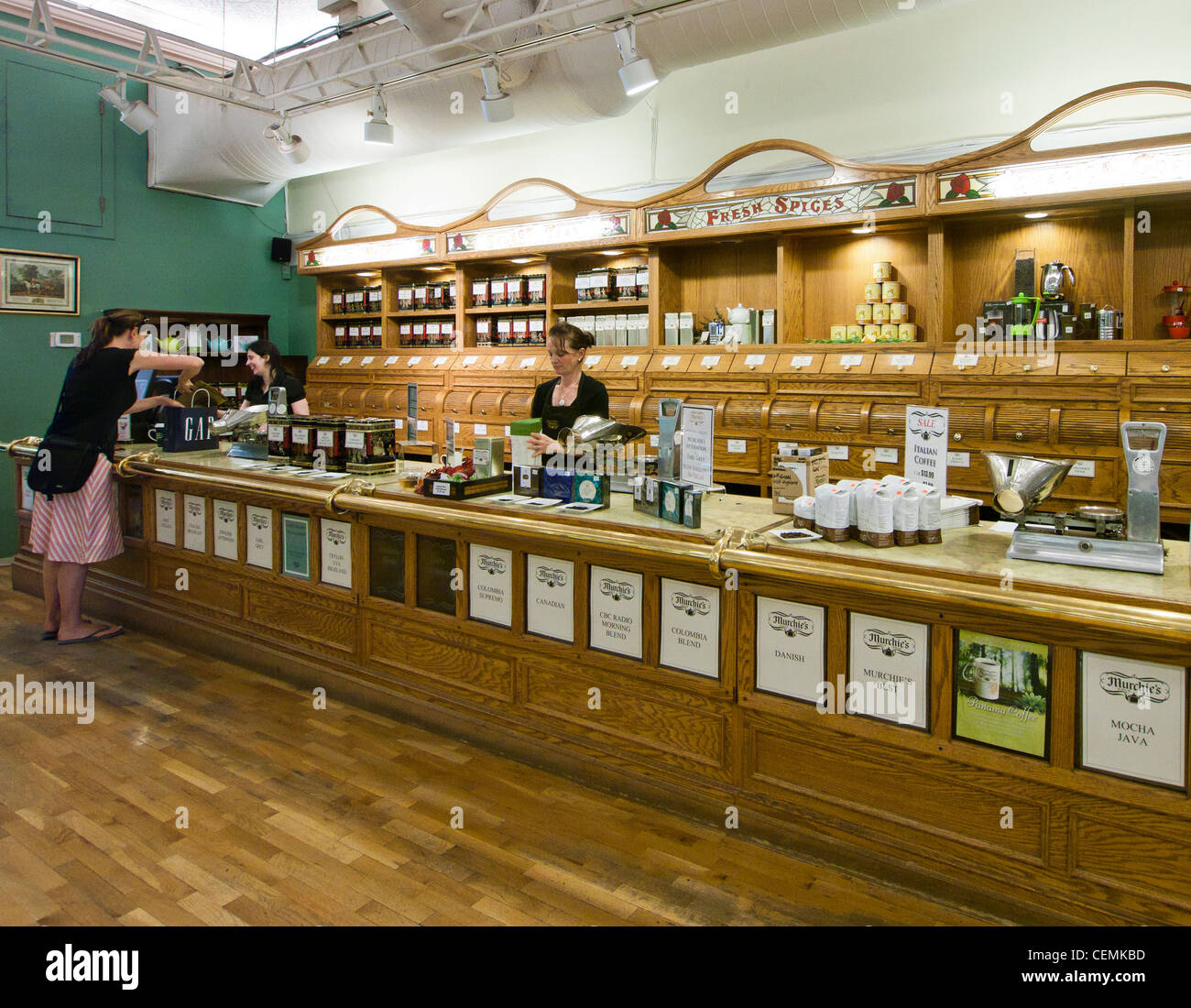 Inside Murchie's in Victoria on Vancouver Island in Canada Stock Photo ...