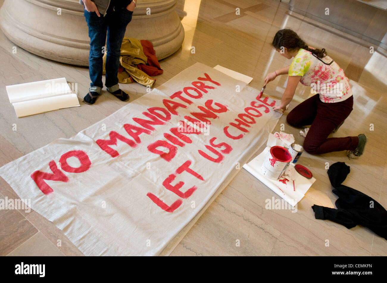 Campaign for Students mandatory dining protest at MIT Stock Photo - Alamy