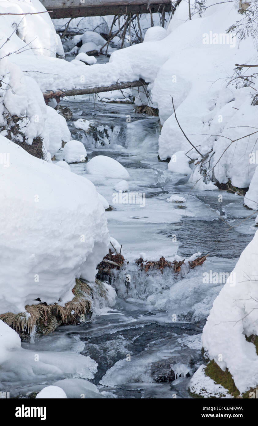Stone ice winter water cold freeze frozen flow hi-res stock photography ...