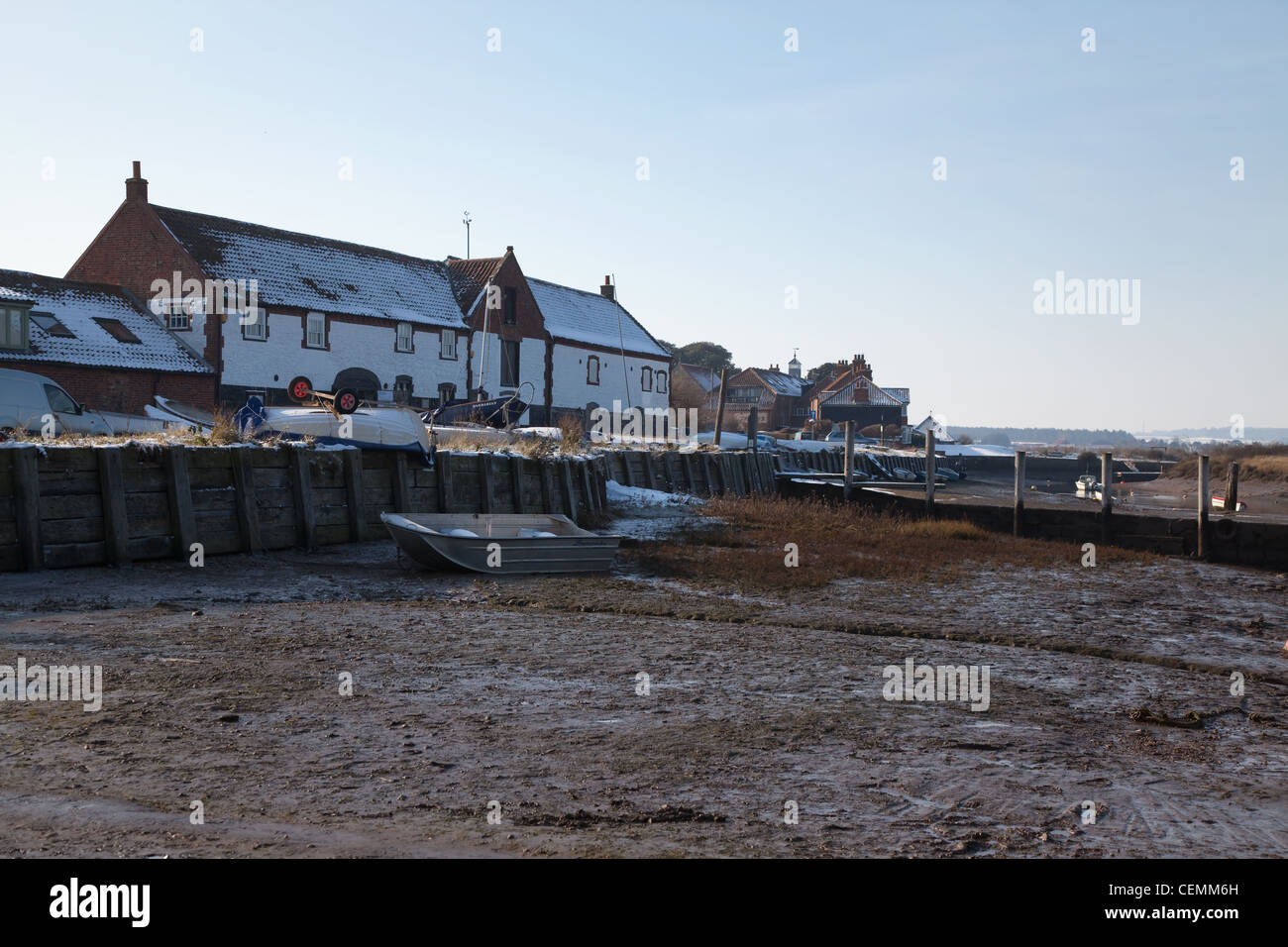 Burnham Overy Staithe harbour, Norfolk Stock Photo - Alamy