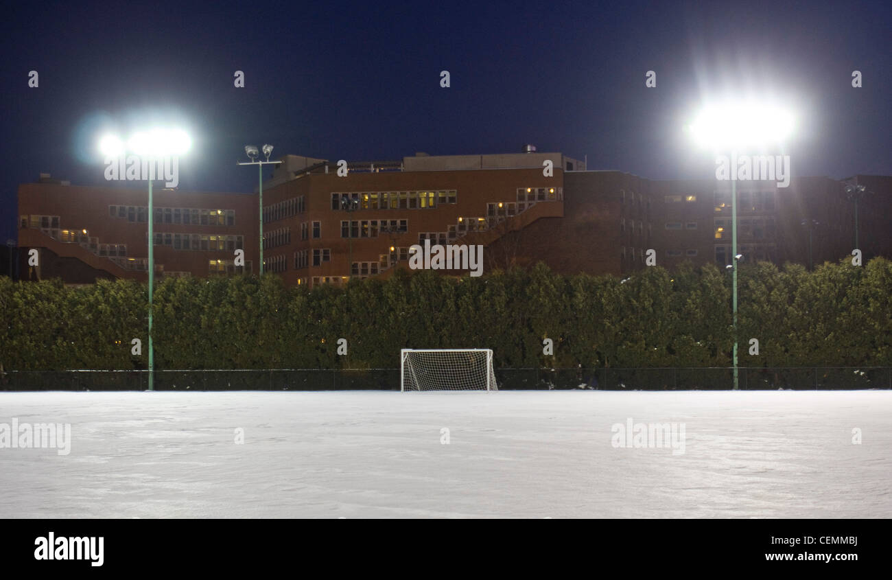 Jack Barry Astroturf Field and Baker House Dormitory seen on a snowy ...