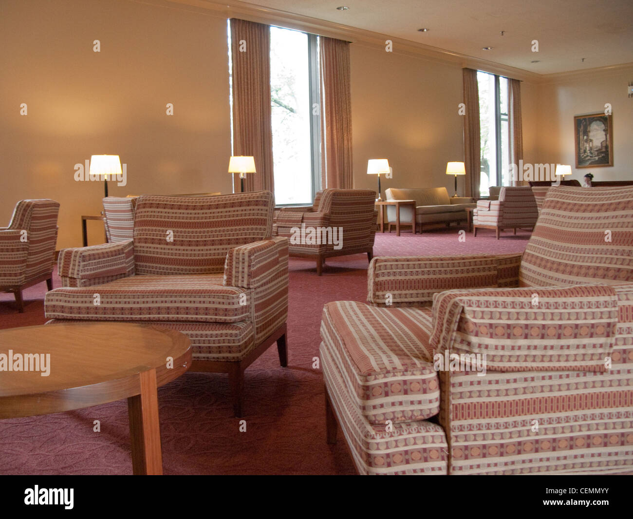 A large common room in MIT's women-only McCormick Hall dormitory Stock ...