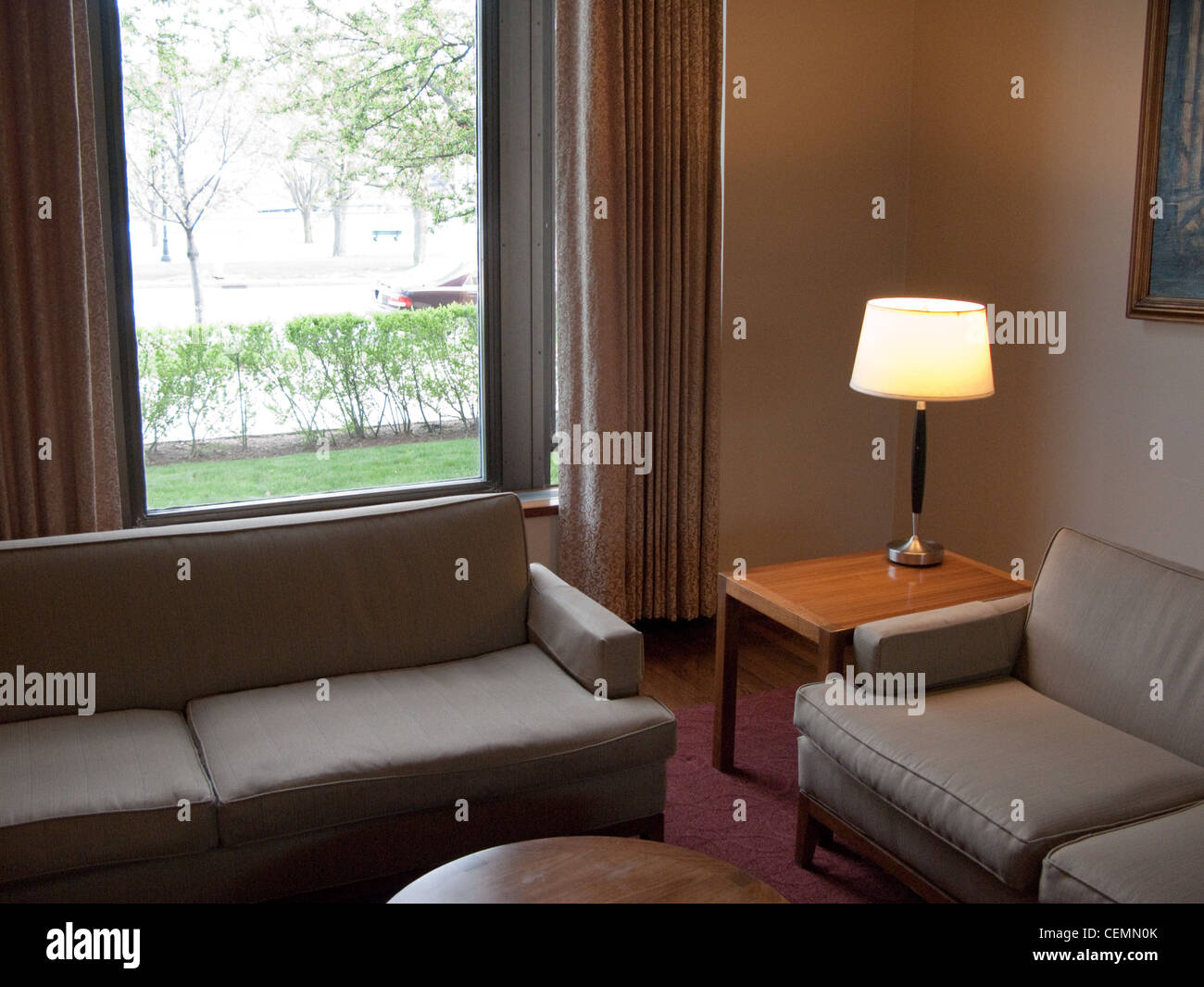A large common room in MIT's women-only McCormick Hall dormitory Stock ...