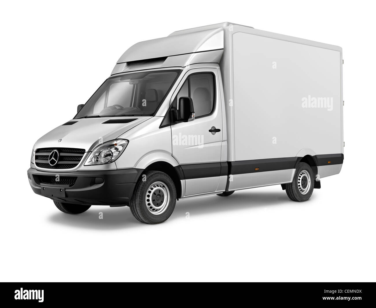 White van delivery Black and White Stock Photos & Images - Alamy