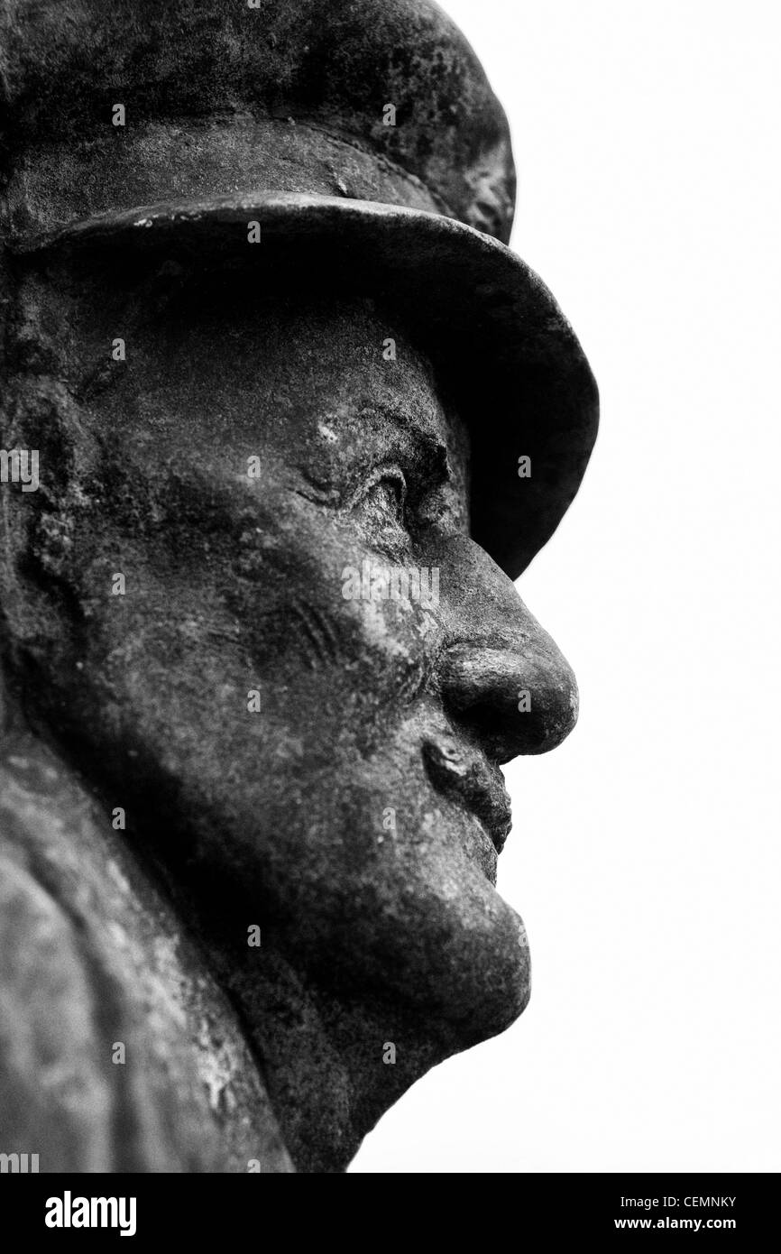 Copper statue of a fisherman Stock Photo - Alamy