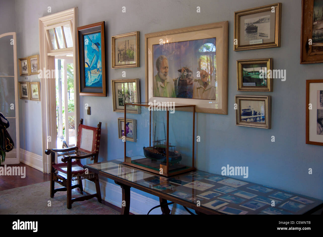 Ernest Hemingway home interior, 1st floor, Key West, Florida Stock ...