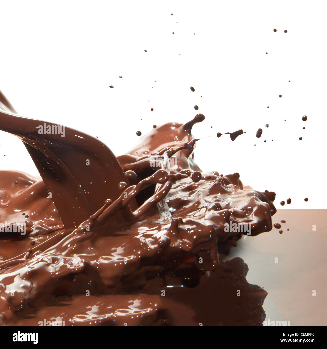 splash of chocolate isolated on white background Stock Photo - Alamy