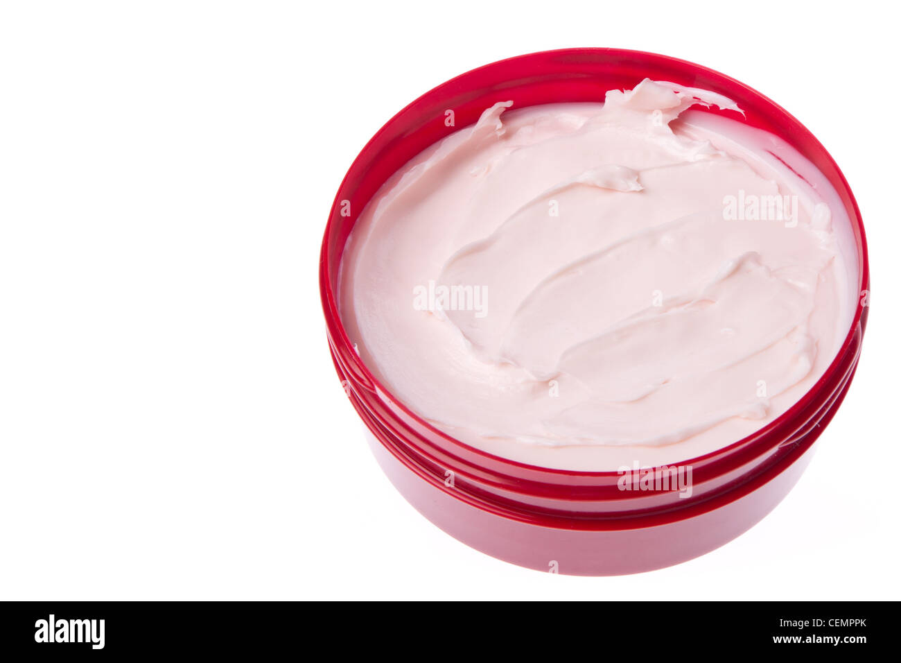 cosmetic cream in container isolated on white background Stock Photo ...