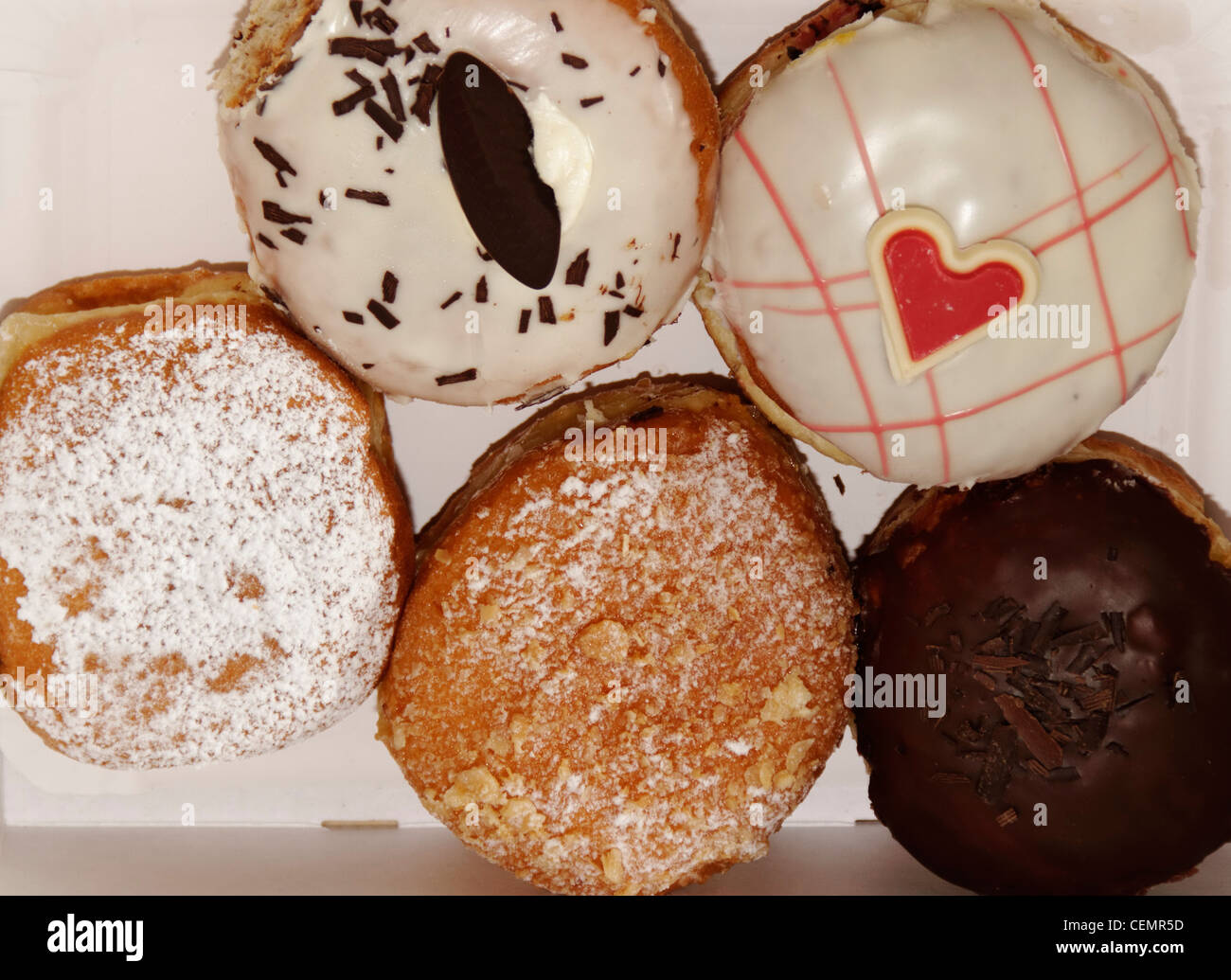 five various bavarian donats Stock Photo - Alamy