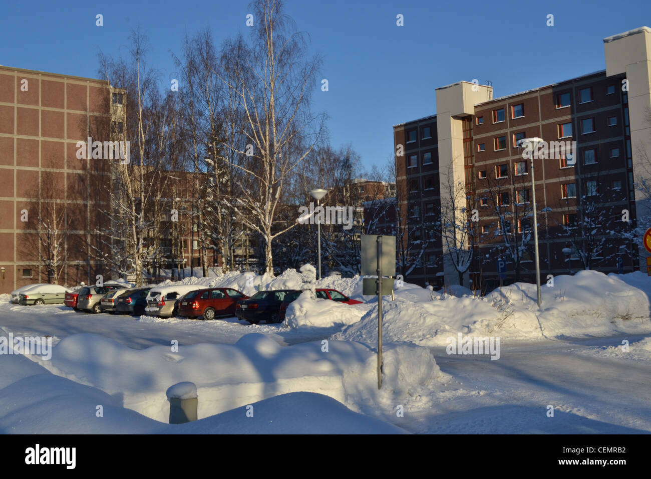 Suburb of Havukoski in Vantaa, Finland during winter Stock Photo - Alamy