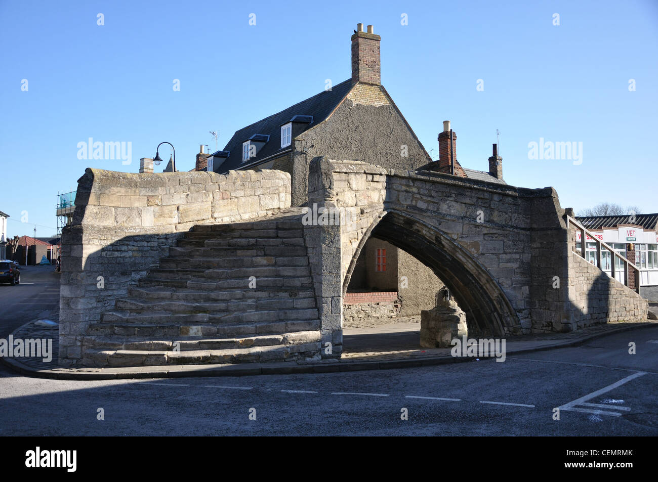 The Trinity Bridge in Crowland, Lincolnshire Stock Photo - Alamy