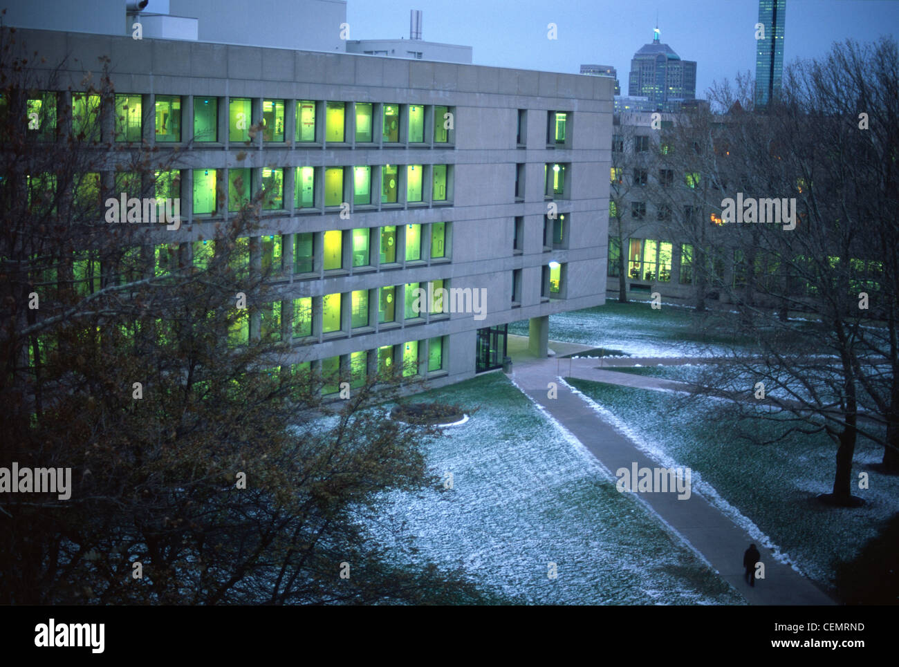 Winter on the MIT campus Stock Photo - Alamy