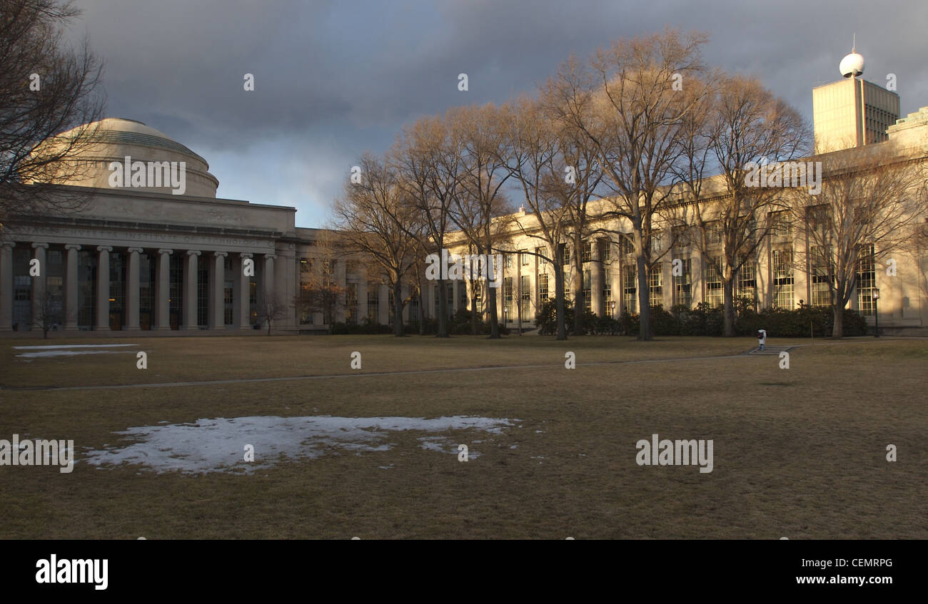 MIT Killian Court in Winter Stock Photo - Alamy