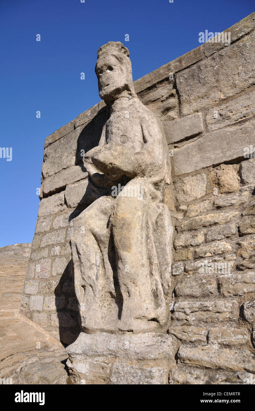 The Statue on the Trinity Bridge in Crowland, Lincolnshire Stock Photo ...