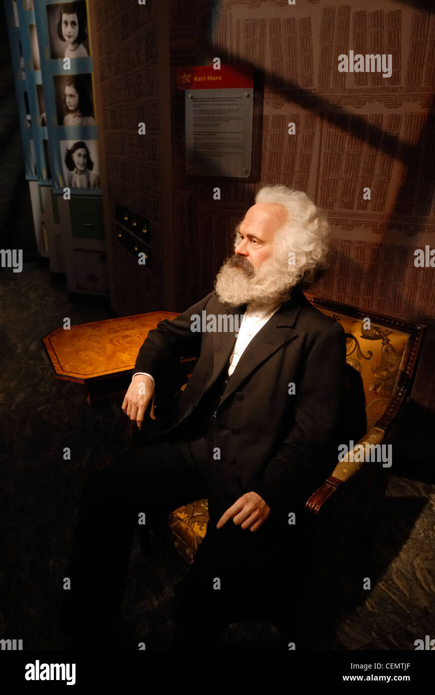 Karl Marx as a wax figure in Madame Tussauds Wax Museum, Unter den ...