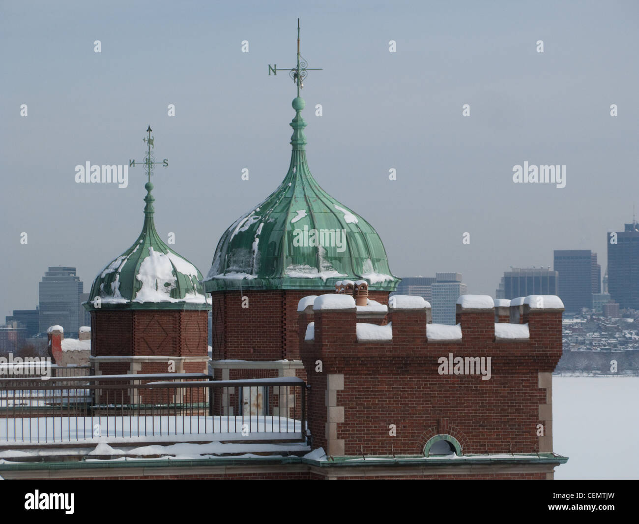 The snow-covered roof of MIT's Building W1, the former Ashdown House ...
