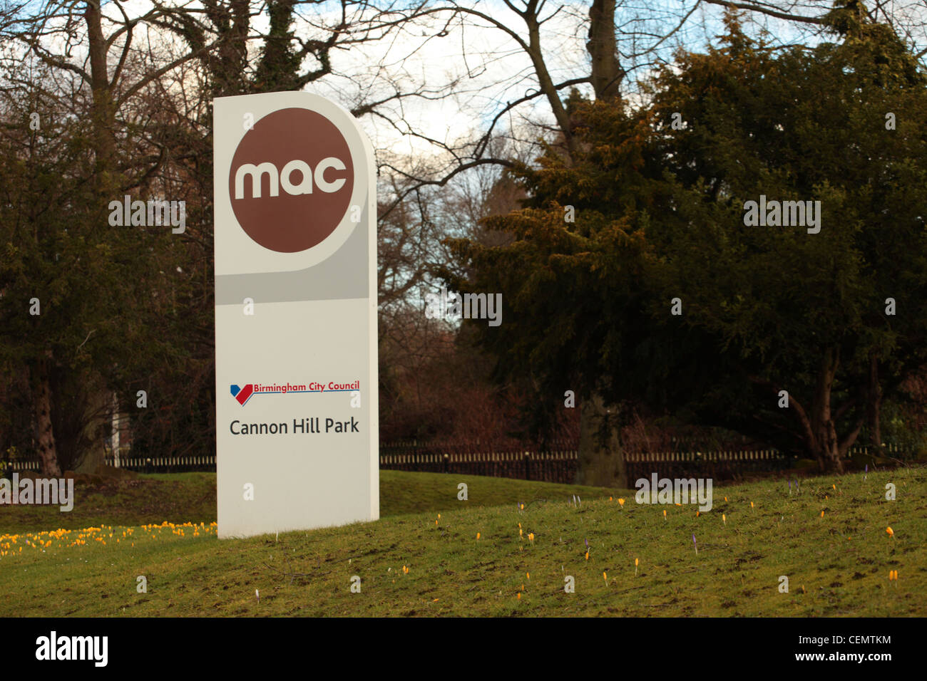 Sign for the MAC (or mac) Midlands Arts Centre, Edgbaston Birmingham UK ...