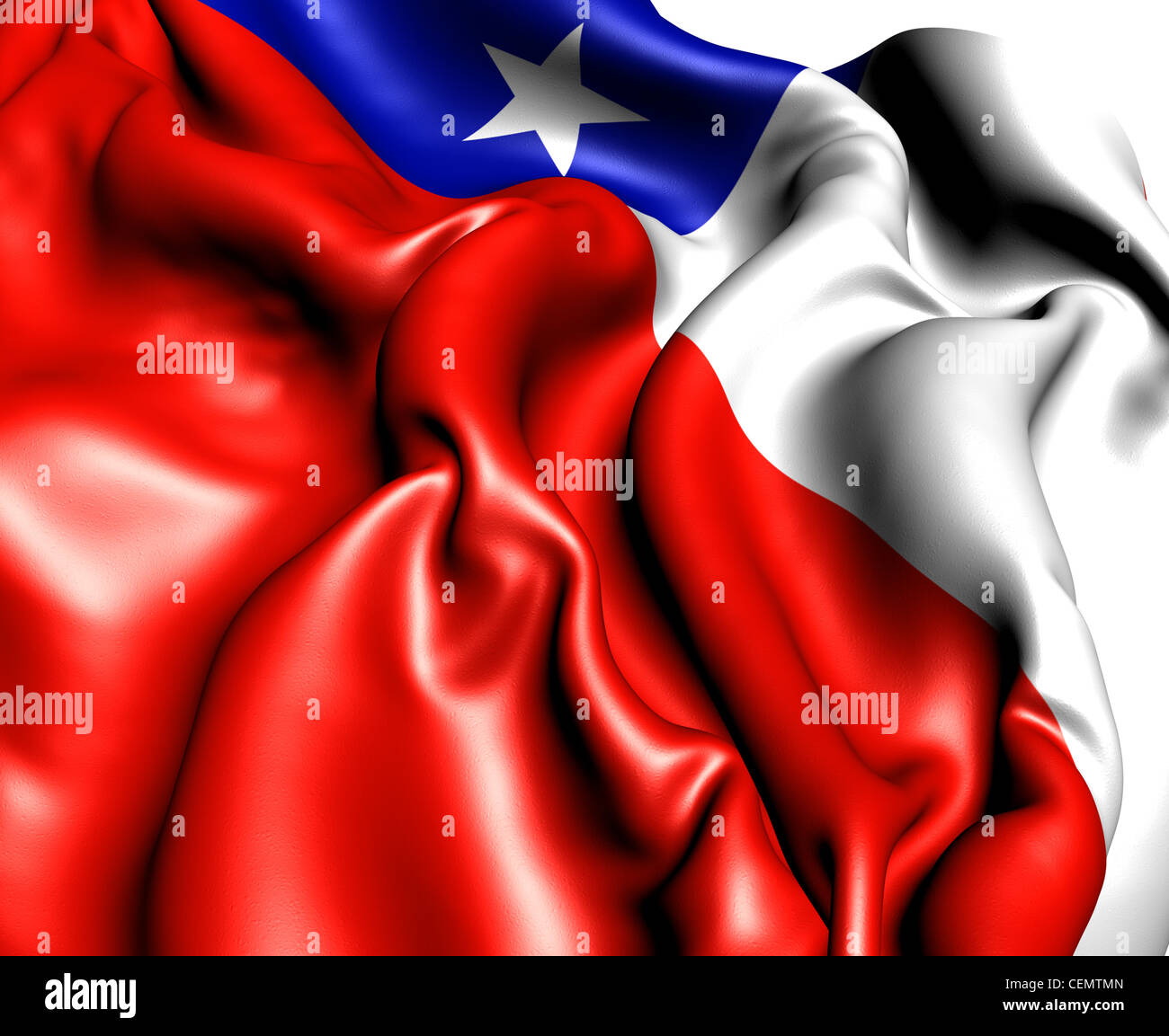Flag of Chile. Close Up Stock Photo - Alamy