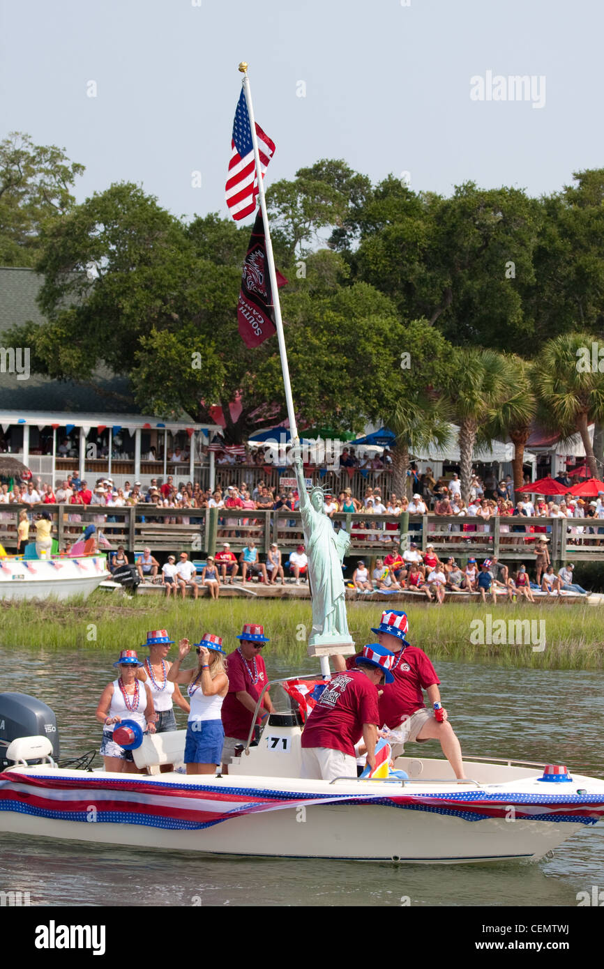4th of July Boat Parade in Myrtle beach South Carolina USA Stock Photo ...