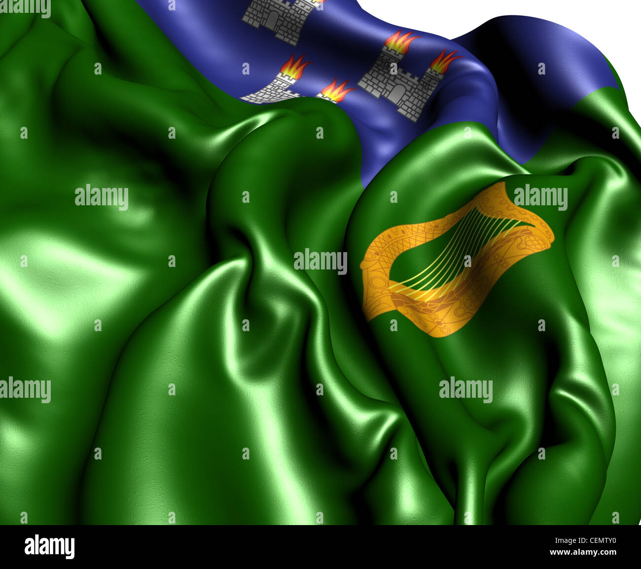 Flag of Dublin, Ireland. Close Up Stock Photo - Alamy