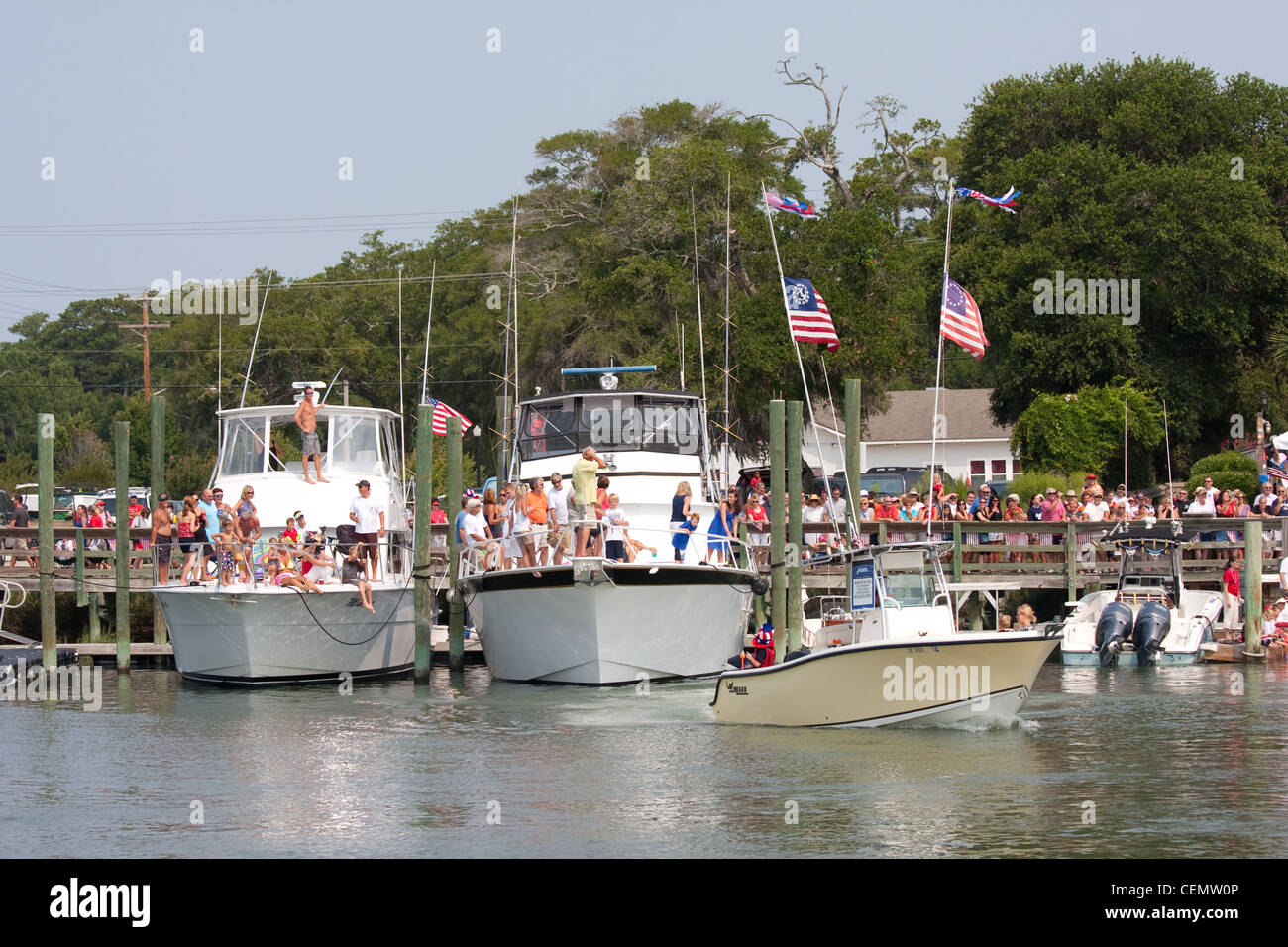 4th of July Boat Parade in Myrtle beach South Carolina USA Stock Photo ...