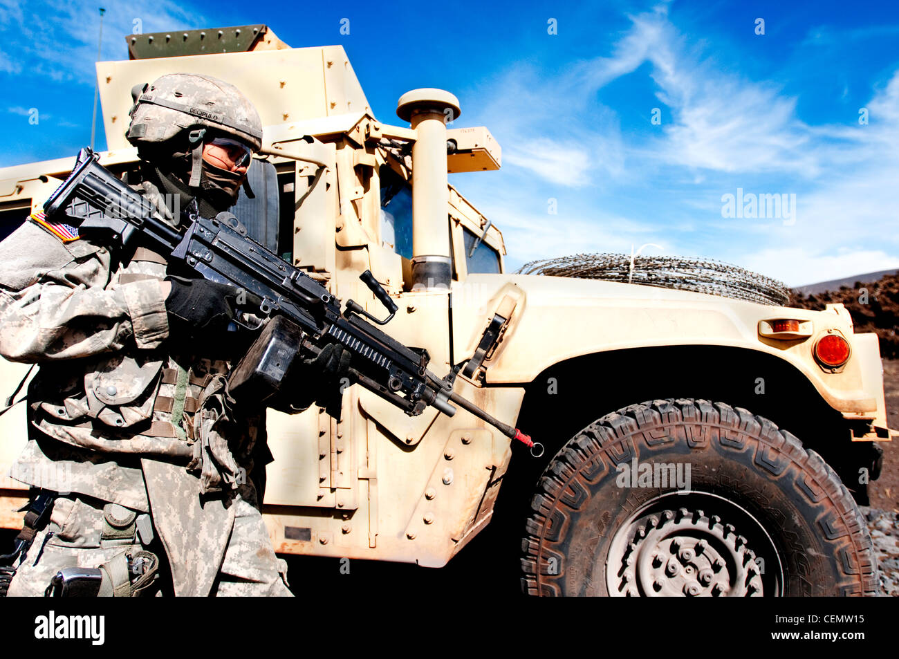 Hawaii a soldier from the 57th military police company hi-res stock ...