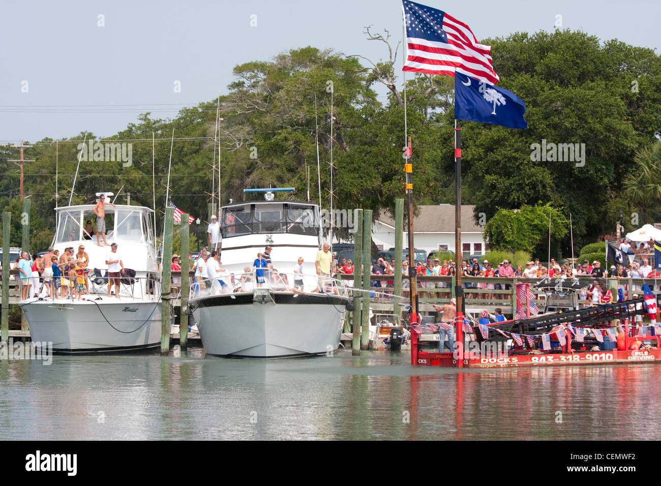 4th of July Boat Parade in Myrtle beach South Carolina USA Stock Photo ...