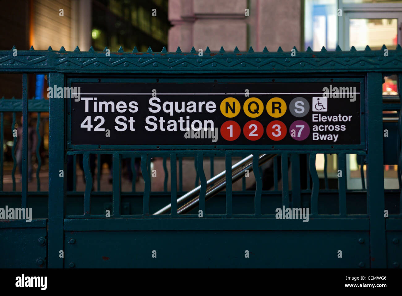 Times square subway station entrance hi-res stock photography and ...