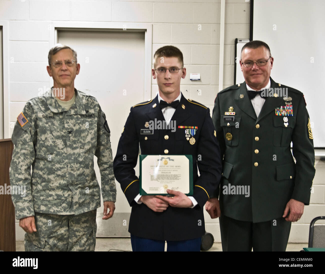 MARSEILLES, Ill.-- Spc. Tyler Olson of Abbotsfurd, Wis., who is a Human ...