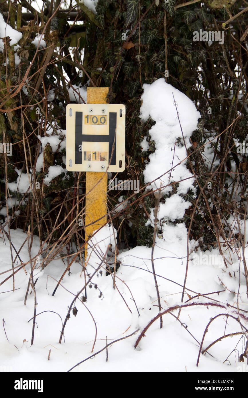 Fire hydrant H Symbol safety sign Stock Photo - Alamy