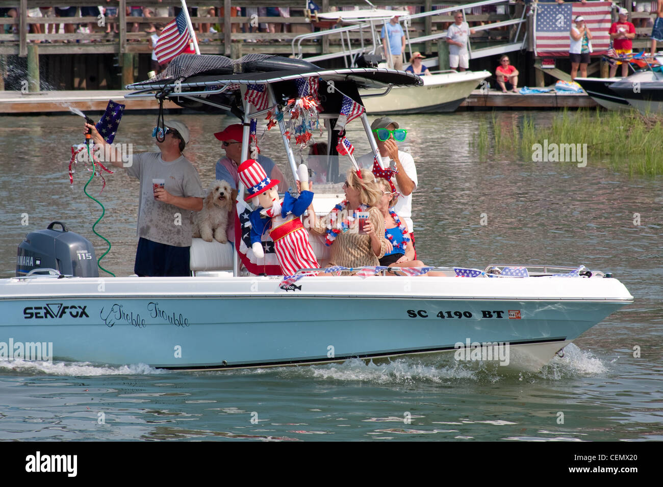 4th of July Boat Parade in Myrtle beach South Carolina USA Stock Photo ...