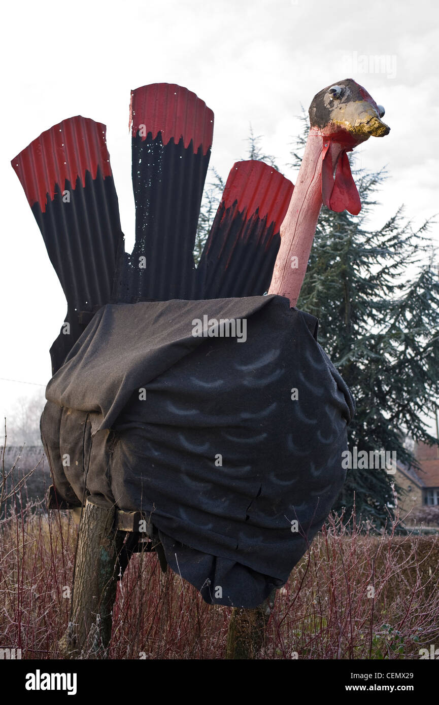 Giant turkey outside farm shop in picturesque English village of ...