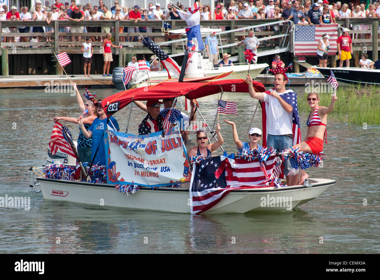 4th of July Boat Parade in Myrtle beach South Carolina USA Stock Photo ...