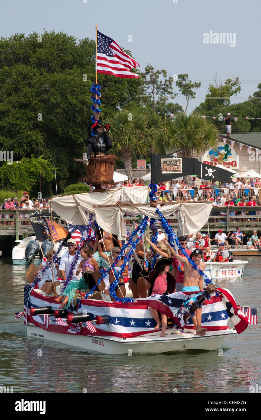 4th of July Boat Parade in Myrtle beach South Carolina USA Stock Photo ...