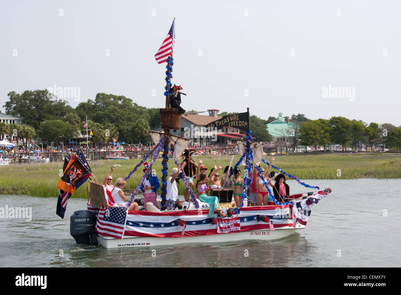 4th of July Boat Parade in Myrtle beach South Carolina USA Stock Photo ...