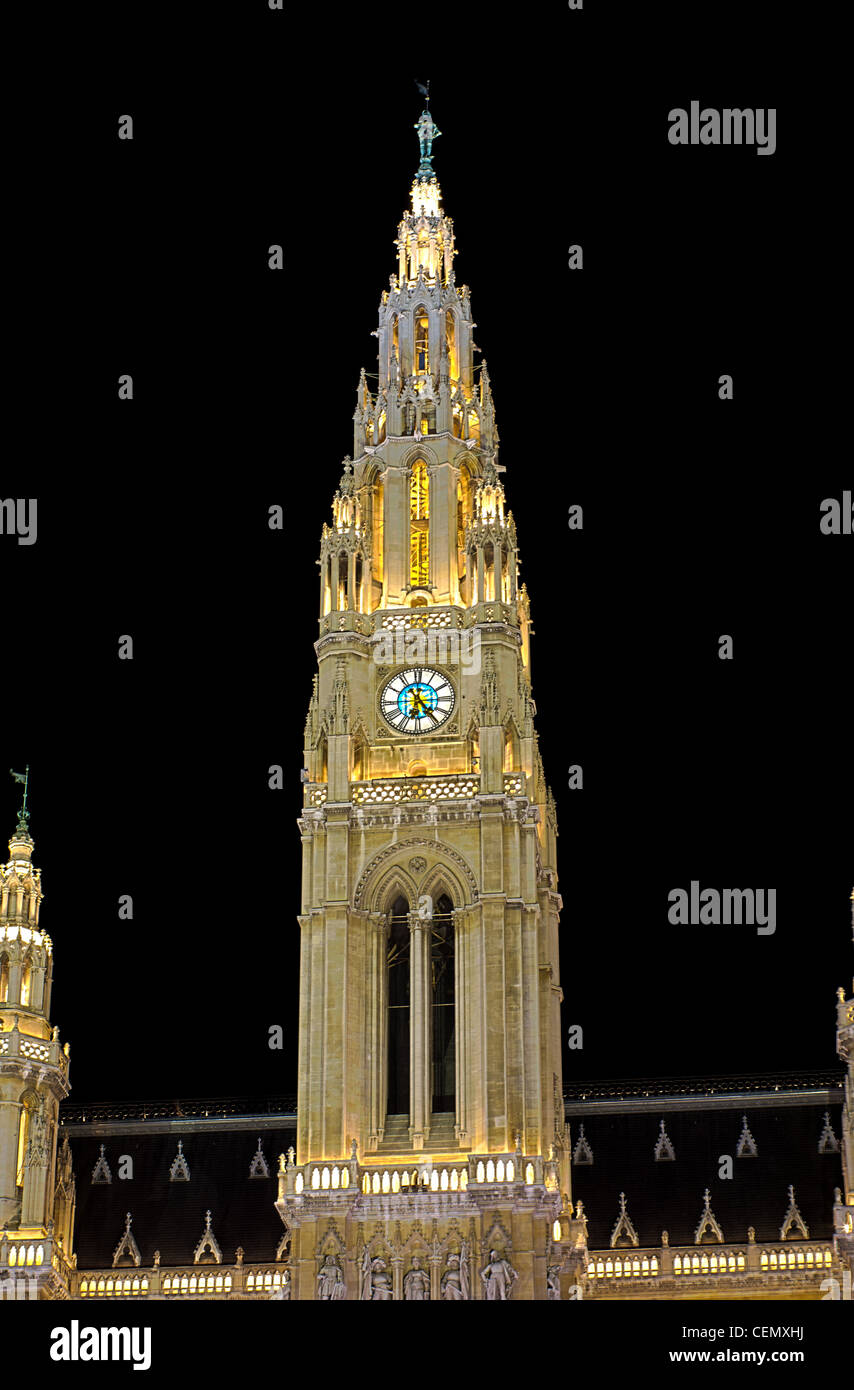 Town hall tower detail hdr night hi-res stock photography and images ...