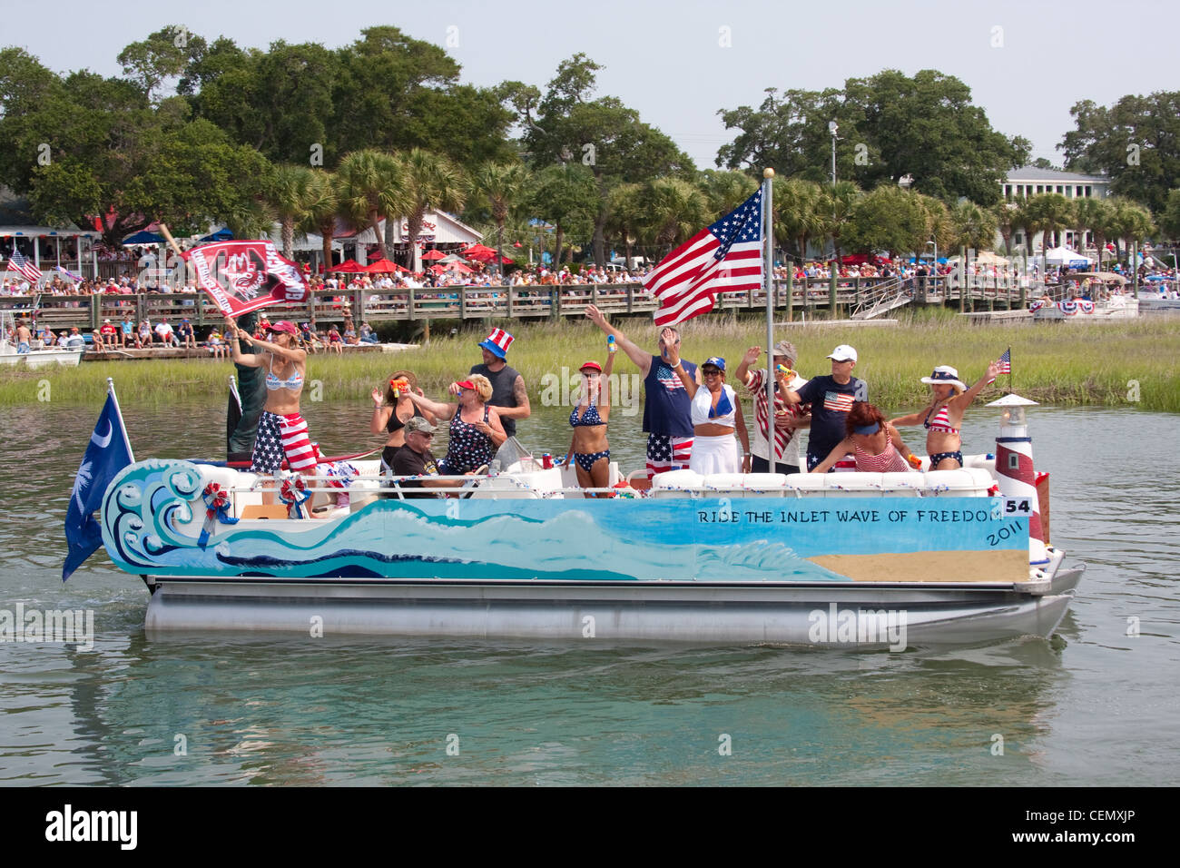 4th of July Boat Parade in Myrtle beach South Carolina USA Stock Photo ...