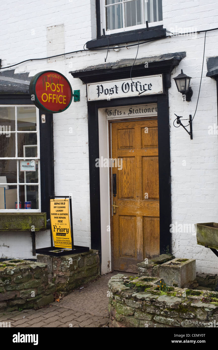 Local Post Office in picturesque English village of Weobley ...